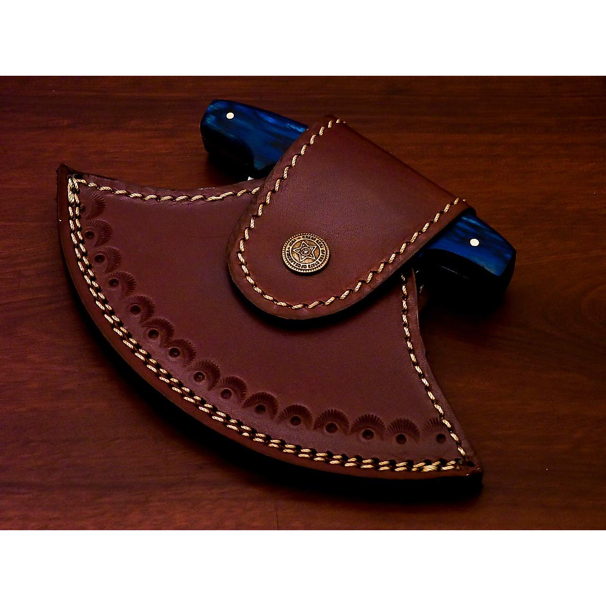 Handmade D2 Steel Chef Kitchen Ulu Knife Heavy Duty D2 Steel Comes With Leather Sheath Full Tang 1085