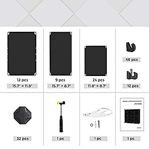 SONGMICS Shoe Rack, Interlocking Storage Organizer Unit, 20-Slot Rectangular Cube Storage with Hooks, Adjustable Shelves, Modular Cabinet, for Closet Entryway Hallway, Black ULPC504B01