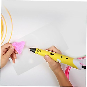 NUOBESTY 10pcs Printing Pen Copy Board Basic Template Painting Mat Drawing Tool 3D Drawing Paper Templates Drawing Board 3D Printing Pen Mat PVC White