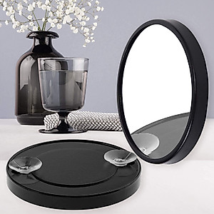 REVELÉ 12X Magnifying Makeup Mirror, Portable Round Hand Mirror with 2 Suction Cups for Wall Mounting, Use for Makeup Application, Tweezing, and Blackhead/Blemish Removal