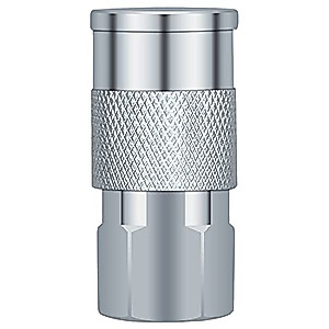 Creallr Air Coupler and Plug Kit, 1/4 Inch NPT Air Fittings Industrial Type, Quick Connect Air Fittings, Air Compressor Accessories Kit (7-Piece)