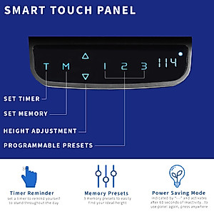 VIVO Integrated 63 x 32 Inch Electric Standing Desk and Motorized Dual Monitor Mount, 1 Touch Height Adjustment, Fits up to 32 inch Monitor Screens, Memory Control Pad, Black, DESK-KIT-SET1B