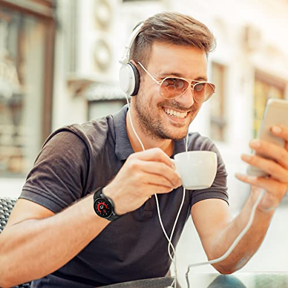 Bands Compatible with Samsung Galaxy Watch 5 Pro 45mm/Galaxy Watch 5 40mm 44mm Band, No Gap Silicone Replacment Strap with Colorful Buckle (Black)