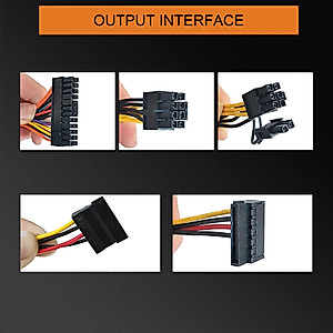 2000W Mining Power Supply for 8 GPU, PSU Power Supply for ETH Rig Ethereum Miner, 100V-270V PSU with Adapter Cable