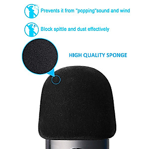 Blue Yeti X Mic Stand with Pop Filter - Microphone Boom Arm Stand with Flocked Foam Windscreen for Blue Yeti X Microphone by YOUSHARES (18.5in+20in)