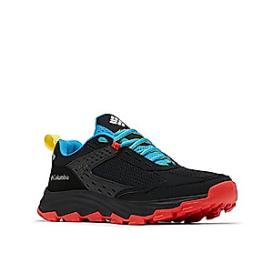 Columbia Men's Hatana Max Outdry Hiking Shoe, Black/Compass Blue, 14 Wide