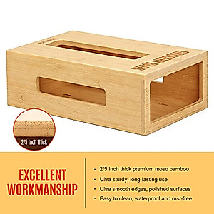 Libreshine Extra Large Grocery Bag Organizer Under Sink, Plastic Bag Holders for Grocery Bags Cabinet, Bamboo Grocery Bag Holder Wall Mount