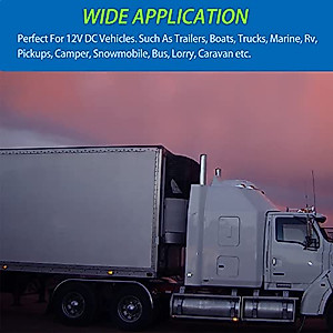 Serlainxin Led Trailer Marker Lights, Trailer Amber Side Marker Lights, Rectangular Light Reflectors For Trailers, Dot Approval Trailer Clearance Lights, Utility Trailer Running Lights, 2Pack