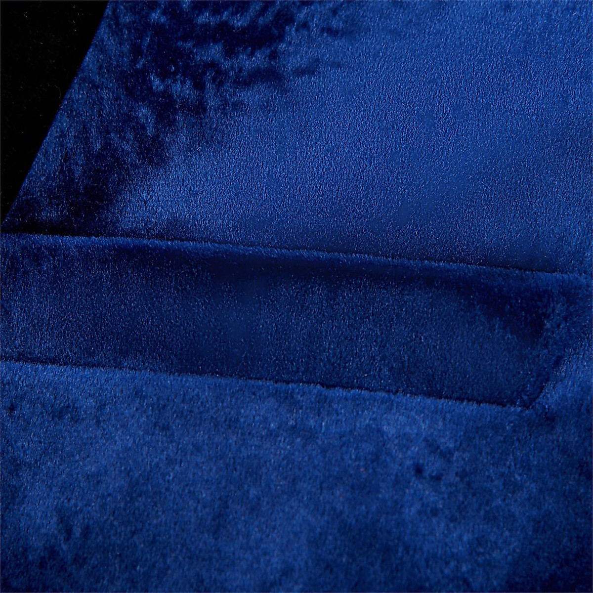 Men's Premium Velvet Blazer Jacket Slim Fit Solid Shawl Lapel Tuxedo Suit One Button Dinner Party Prom Sport Coat (Blue,Small)