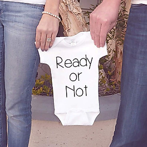 7 ate 9 Apparel Ready or Not Pregnancy Announcement Onepiece 0-3 Months