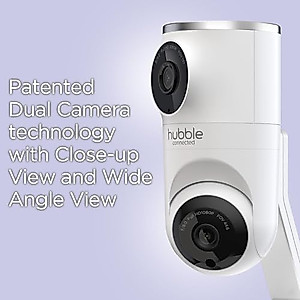 Hubble Connected Dual Vision Smart HD Baby Monitor with 2 Cameras, WiFi Baby Monitor with App and Screen, Remote Pan Tilt Zoom, 2-Way Talk, AI Motion Tracking, Night Vision, Room Temperature Sensor