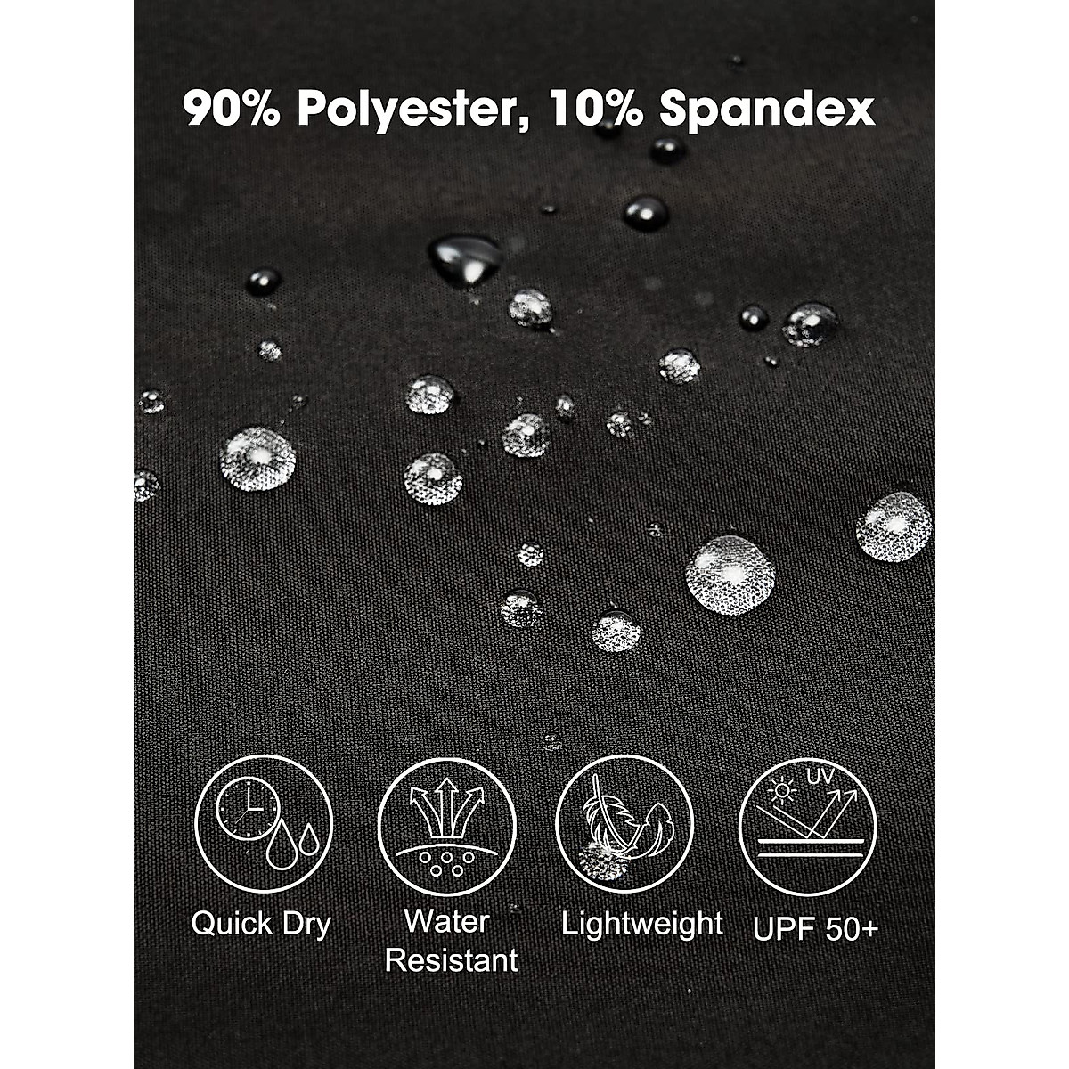 MELOO Men's Lightweight Sweatpants Joggers - Water Resistant Athletic Track Pockets Pants Running, Hiking, Workout Black Size XL