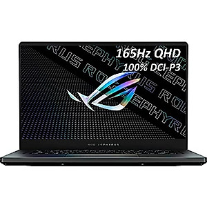 ASUS ROG Zephyrus 15.6" QHD 165Hz IPS Gaming Laptop,AMD Ryzen 9 5900HS, NVIDIA GeForce RTX 3070, Wi-Fi 6, RGB Keyboard, Bluetooth, Eclipse Grey + 32GB SD Card (40GB RAM | 2TB PCIe SSD)