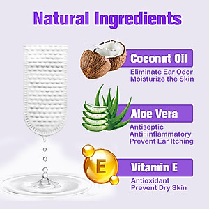 AAIHE Dog Ear Wipes,Gently Remove Ear Wax & Dirt,Relieve Ear Itching Fresh Coconut Scent, All Natural Ingredients Dog Ear Cleaning Wipes - 50 Count