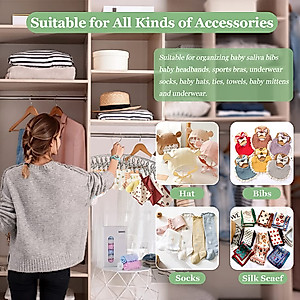 ZURLEFY 40 Clips Hat Holder Storage for Door Wall, Hat Hangers for Closet Organizer and Storage for Baseball Caps, Beanie & Accessories(26-02)