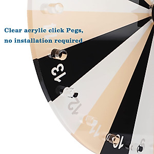 Ygebet Heavy Duty Acrylic Editable Prize Wheel Spinner with Stand Tabletop 24 Slots, 11.7 Inch Dry Erase Wall Mounted Spinning Prize Wheel