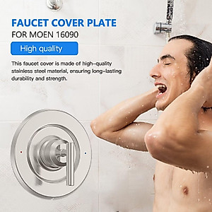 Vicue New Version Escutcheon Replacement for Moen 16090 Chateau Collection, for One-Handle Tub and Shower Faucets, Brushed Nickel