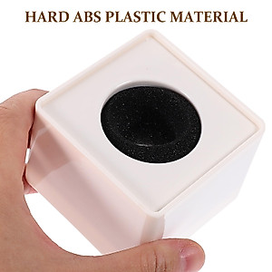 Tinksky Microphone Flag Station Logo ABS Portable Square Cube Shaped Interview Mic for Interview KTV Reporter Host (White)