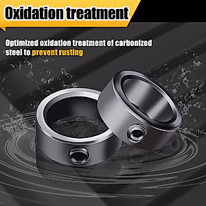 Depth Stop Drill Bit,Stop Collar Set Includes 1/8”, 3/16”, 1/4”, 5/16”, 3/8”, 7/16”, 1/2”, 5/8”and Allen Wrench(9Pcs), Premium High Carbon Steel Drill Bit Positioning Ring Split Ring- Tiosamd