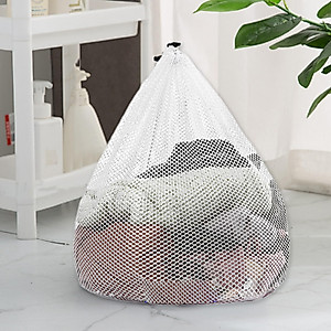 Generic Mesh Laundry Bag With Drawstring, Wash Bag for Delicates, Garment Laundry Mesh Bag for Family, College Dorm, Apartment (3, Small)