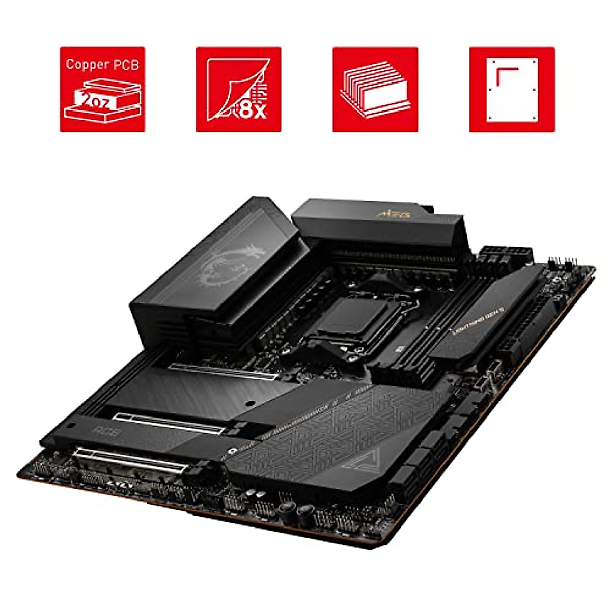 MSI MEG MEG X670E ACE Gaming Motherboard (AMD AM5, DDR5, PCIe 5.0, SATA 6Gb/s, M.2, USB 3.2 Gen 2, Wi-Fi 6E, HDMI/DP, EATX)
