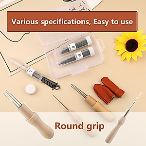 Mayboos 74 Pcs Needles Wool Felting Needles Tools Needle Felting Supplies Felting Tools Needle Felting Tool with 3 Sizes Felting Needles for Beginner Professional