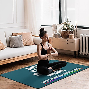 YTEBSIUA Custom Funny Welcome Doormat Personalized Logo Photo Text Door Mats Decorative Entrance Floor Mat Non-Slip Indoor Outdoor Rug Housewarming,60x40inch Blue Green