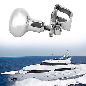 Marine Steering Wheel Rotating Accessories, Stainless Steel Handle Ball Assisted Steering Wheel Grip Knob Turning Helper Practice Tools for Yacht