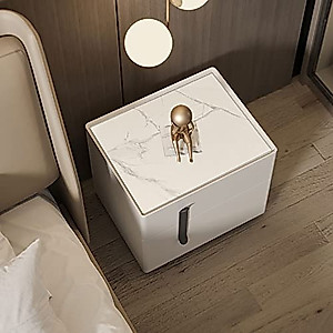 HIGOH Bedside Table Minimalist Bedside Table Simple Light Luxury Bedroom Side Cabinet Installation Slate