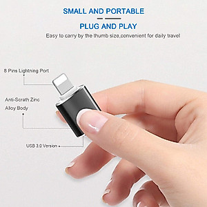 (Apple MFi Certified)Lightning Male to USB3.0 Female Adapter OTG Cable,2 Pack Portable USB Camera Adapter OTG Data Sync Cable for iPhone13/12/11/Xr/X/XS/8/7/Card Reader/Flash Drive/Mouse/MIDI Keyboard