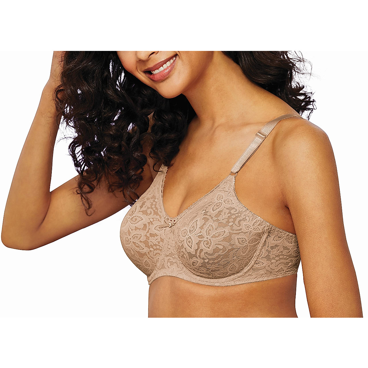 Bali Women's Lace and Smooth Underwire Bra, Nude,38DD