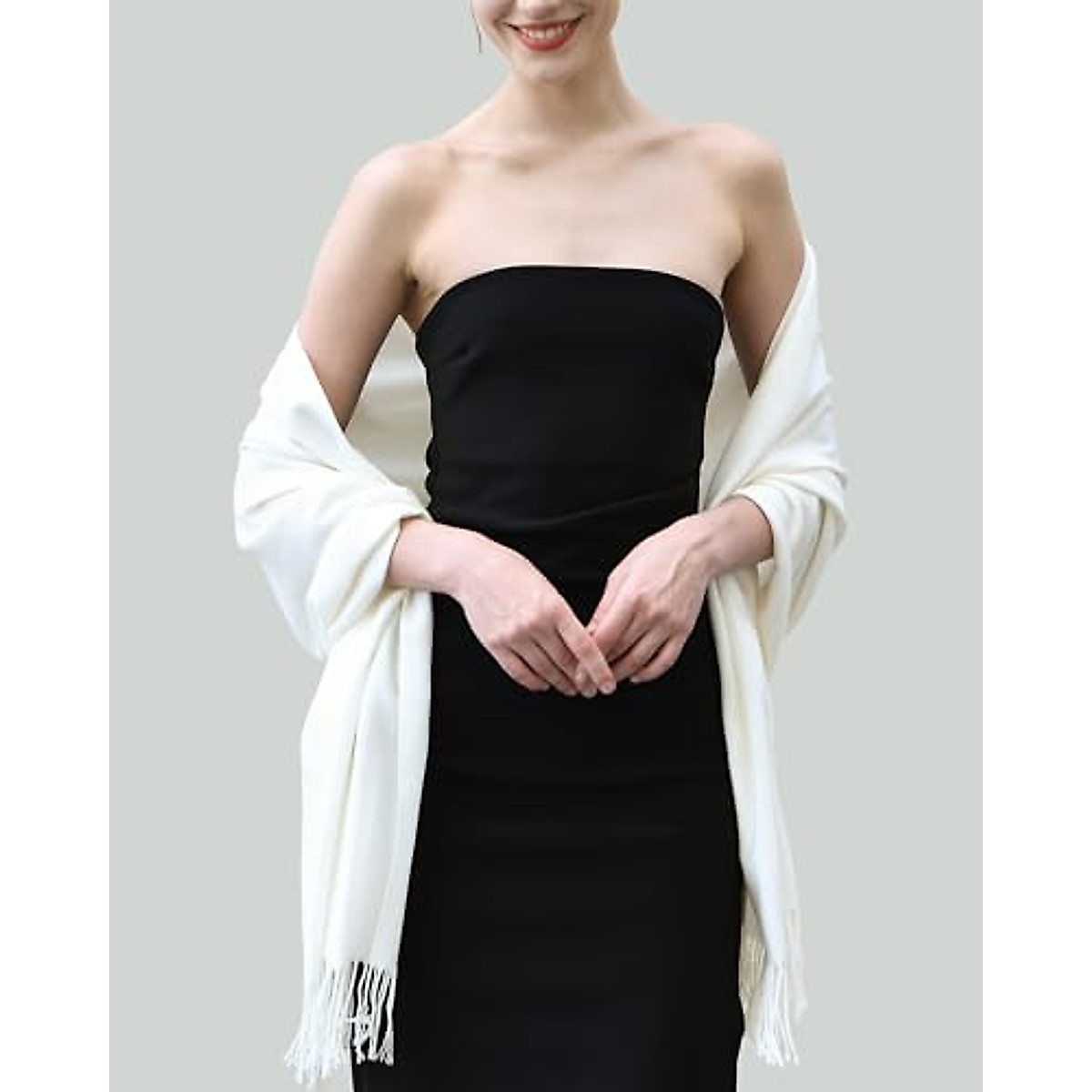 FURTALK Womens Pashmina Shawl Wraps Cashmere Feel Winter Scarf Soft Warm Blanket