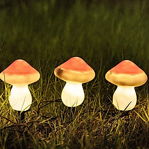 Mobestech Solar Mushroom Lights Solar Powered Twinkle Fairy Lights LED Outdoor String Lamp for Home Yard Patio Garden Decorations