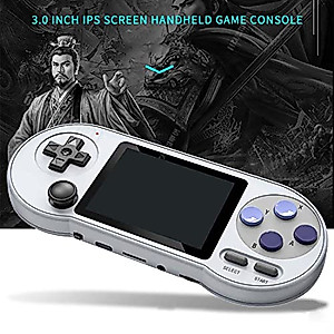 Panw Data Frog SF2000 Handheld Game Console, 3-inch IPS HD Screen Portable Handheld Nostalgic Arcade Retro Game Machine, 1500mAh Battery, Built-in 6000Games, Support 7 Emulators