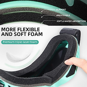 Keary Youth Women Ski Goggles Snowboard Goggles, Anti Fog Skiing Snow Goggles for Boy Girls Kids, UV Protection Snowboarding Goggles Over Glasses Helmet Compatible, Winter Sport Snowmobile Goggles OTG