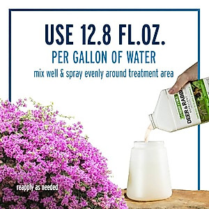 Liquid Fence Deer And Rabbit Repellent Concentrate 32 Ounces, Apply Year-Round