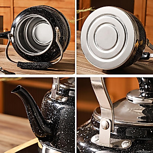 WhistlingTea Kettle for Stovetop, Stainless Steel Water Teapot Boilers for Stovetops, Induction Stone Kettle with Loud Whistle - Perfect for Preparing Hot Water, Coffee,Milk,Orange,2L