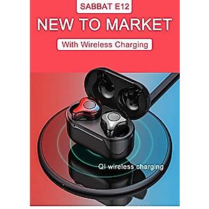 Sabbat E12 3D Clear Sound True Wireless Earbuds Blutooth 5.2 TWS Stereo Earphones A week's Endurance with Built-in Mic and Charging Case for iPhone, Samsung, iPad, Android(Gunmetal)