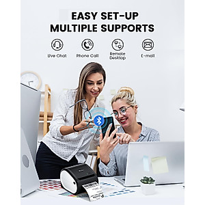 Phomemo Shipping Label Printer Bluetooth Thermal Label Printer - Wireless Bluetooth Printer Compatible with Phone&PAD&PC, Built-in Label Holder 4x6 Printer for Amazon, Shopify, Etsy,USPS,Ebay,Temu etc