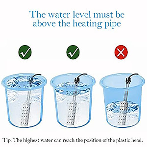 𝑼𝒑𝒈𝒓𝒂𝒅𝒆 1500W Electric Immersion Water Heater for Bathtub/Hot Tub/Inflatable Pool, Stainless Steel Submersible Bucket Heater with Temperature Controller, Rapid Heat 5 Gallons Water in Minutes