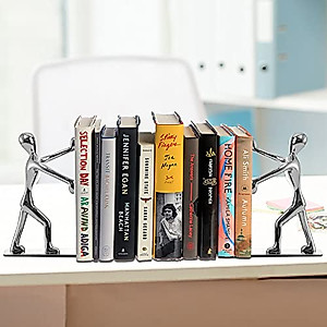 Fasmov Heavy Duty Stainless Steel Man bookends Nonskid Bookends Art Bookend,1 Pair