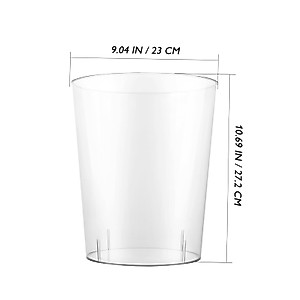 Hohopeti Transparent Trash Can Table Top Decor Bottle Drying Rack Garbage Container Desktop Trash Can Household Decor Home Decoration Waste Bucket Office The Pet Trash Bin Concise