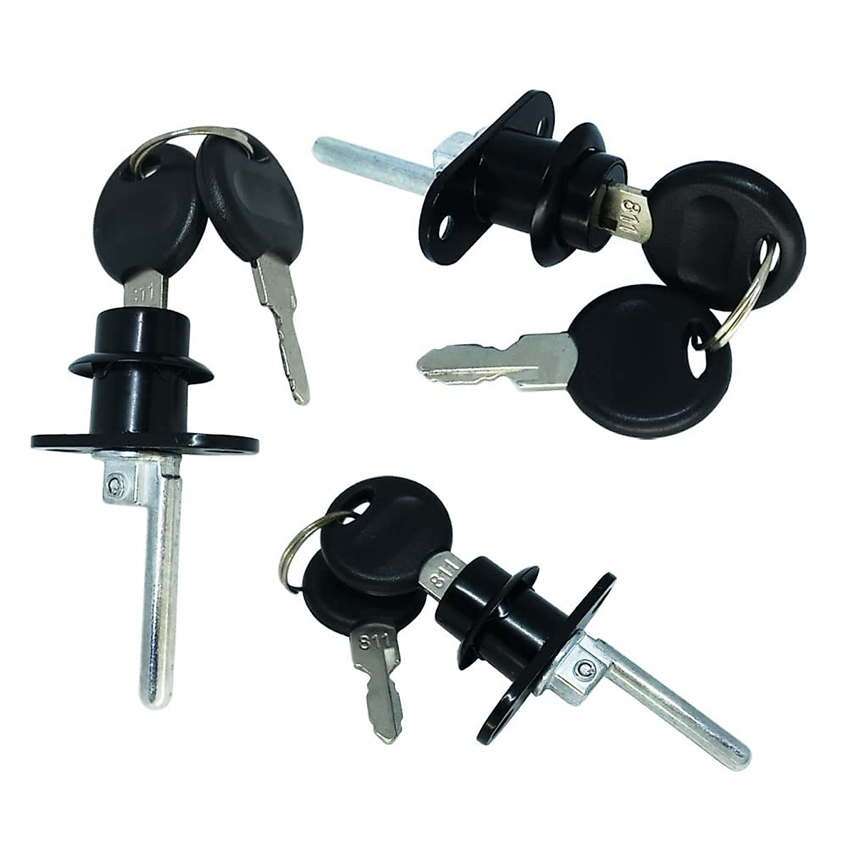 Corgre 2 Pack 16mm Zinc Alloy File Cabinet Lock Drawer Lock Cabinet Lock for Desktop Computer Desk Writing Desk Bookcase File Cabinet Drawer(Black)