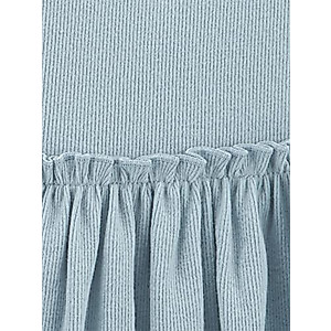 Simple Joys by Carter's Girls' Short-Sleeve and Sleeveless Dress Sets, Sage Green/White Lemon, 7