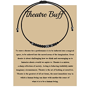 MAOFAED Theatre Morse Code Bracelet Theatre Nerd Gift Theatre Musical Lover Gift Drama Teacher Gift (theatre buff code br)