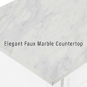 Crosley Furniture Avery Rolling Kitchen Island Storage Cart with Shelves, Microwave Stand, Coffee Bar, Distressed White