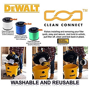 DEWALT DXVC6910 Cartridge Filter Replacement for 6-16 Gallon DEWALT Wet/Dry Vac