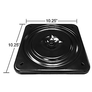 10.25" Square Swivel Replacement for Recliner Chair or Furniture - Ball Bearing Swivel Plate Mechanism - Flat - S1235-1