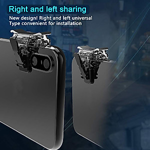 IUGGAN Mobile Game Controller (Metal Transparent), Sensitive Click Shoot and Aim Buttons L1R1 for PUBG/Knives Out/Rules of Survival, PUBG Mobile Game Joystick, Phone Game Controller (Crystal)