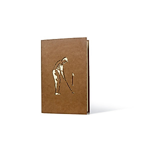 H15 Golf Greeting Card 3D Birthday Card For Golfers Golf Gift For Men Pop Up Golf Retirement Golf Card Pension Money Gift Golf Voucher Golf Holiday Voucher